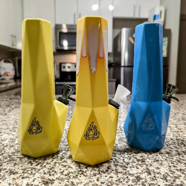 BRNT Designs Hexagon Ceramic Water Bong Pastel Sun (Limited Edition ...